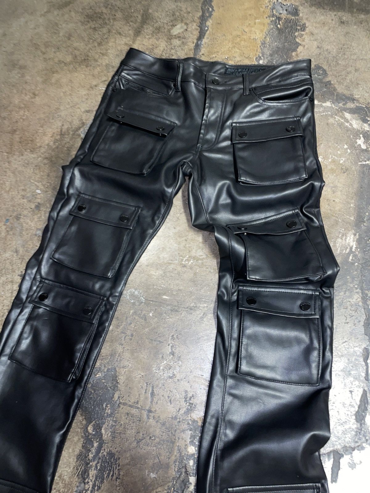 Rockstar Rockstar Denim Super Stacked Leather Pants | Grailed