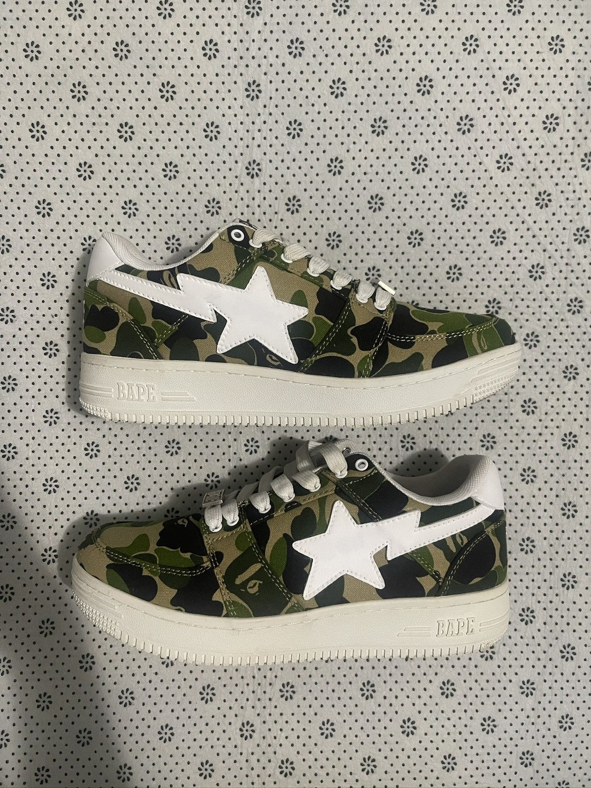 Bape Bapesta Low ABC Camo 20th Anniversary Green 2020 | Grailed