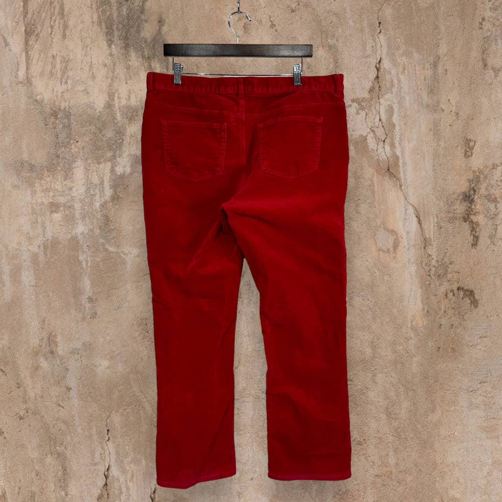 Vintage Vintage Chaps Corduroy Pants Red Flat Front Relaxed Fit 90s ...