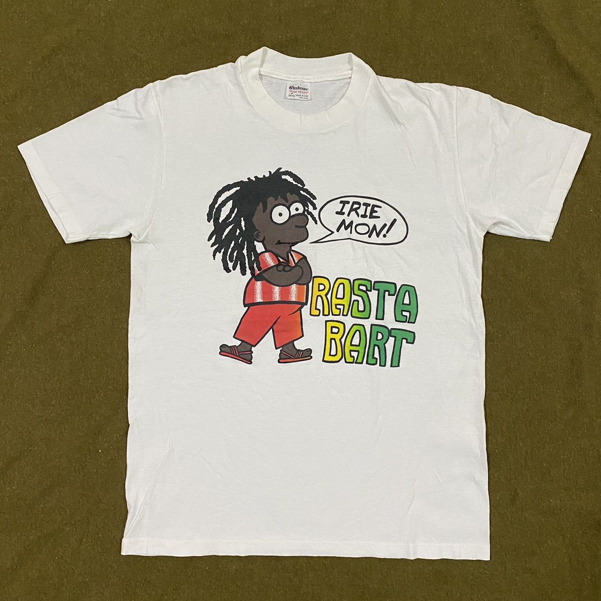 Comics × The Simpsons × Vintage VINTAGE 90S RASTA BART SIMPSON T-SHIRT ...