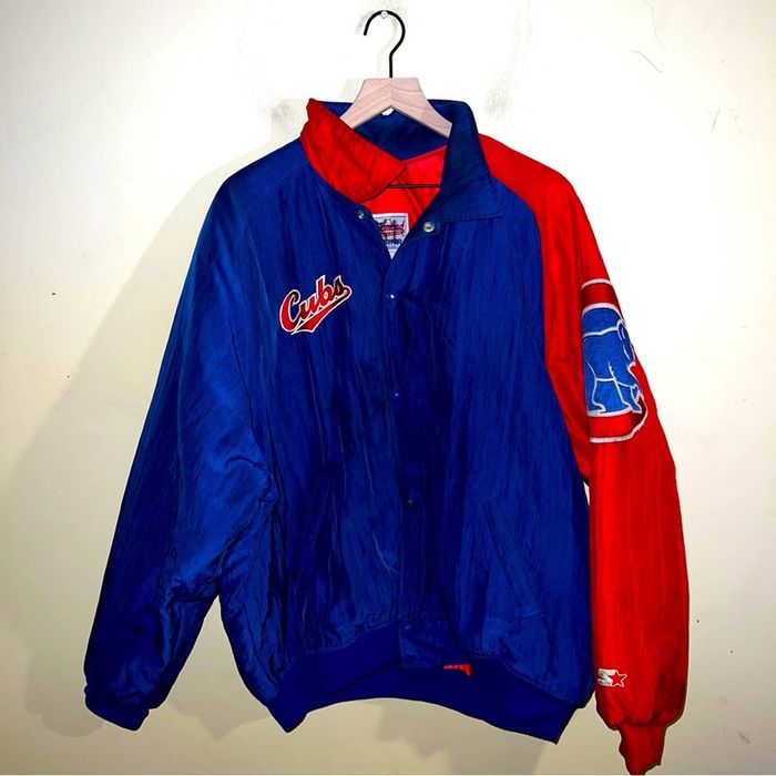 Starter VNTG 1980s STARTER Chicago Cubs snap up jacket XL | Grailed