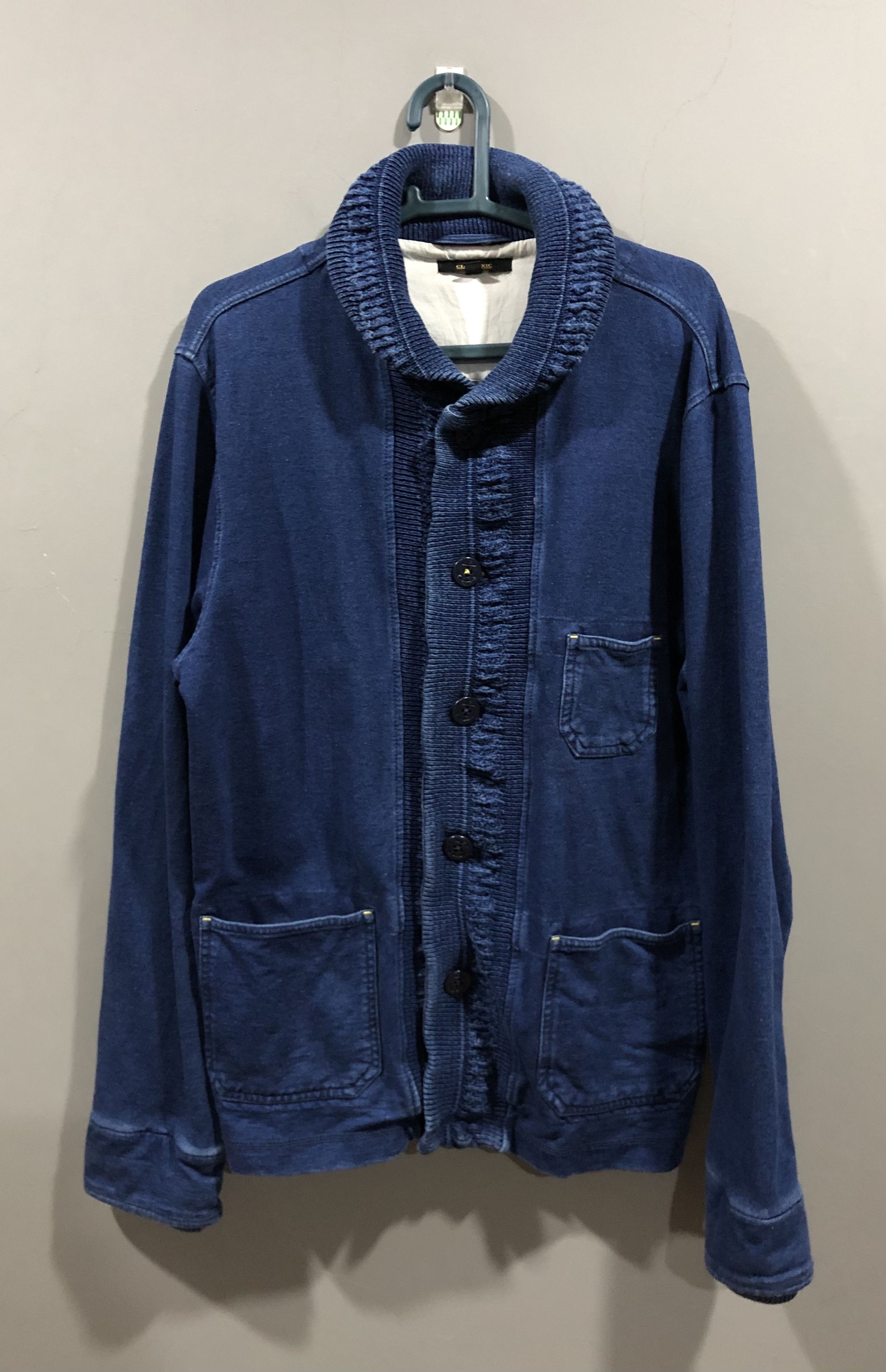 Ciaopanic Ciao Panic Shawl Collar Indigo Work Jacket | Grailed