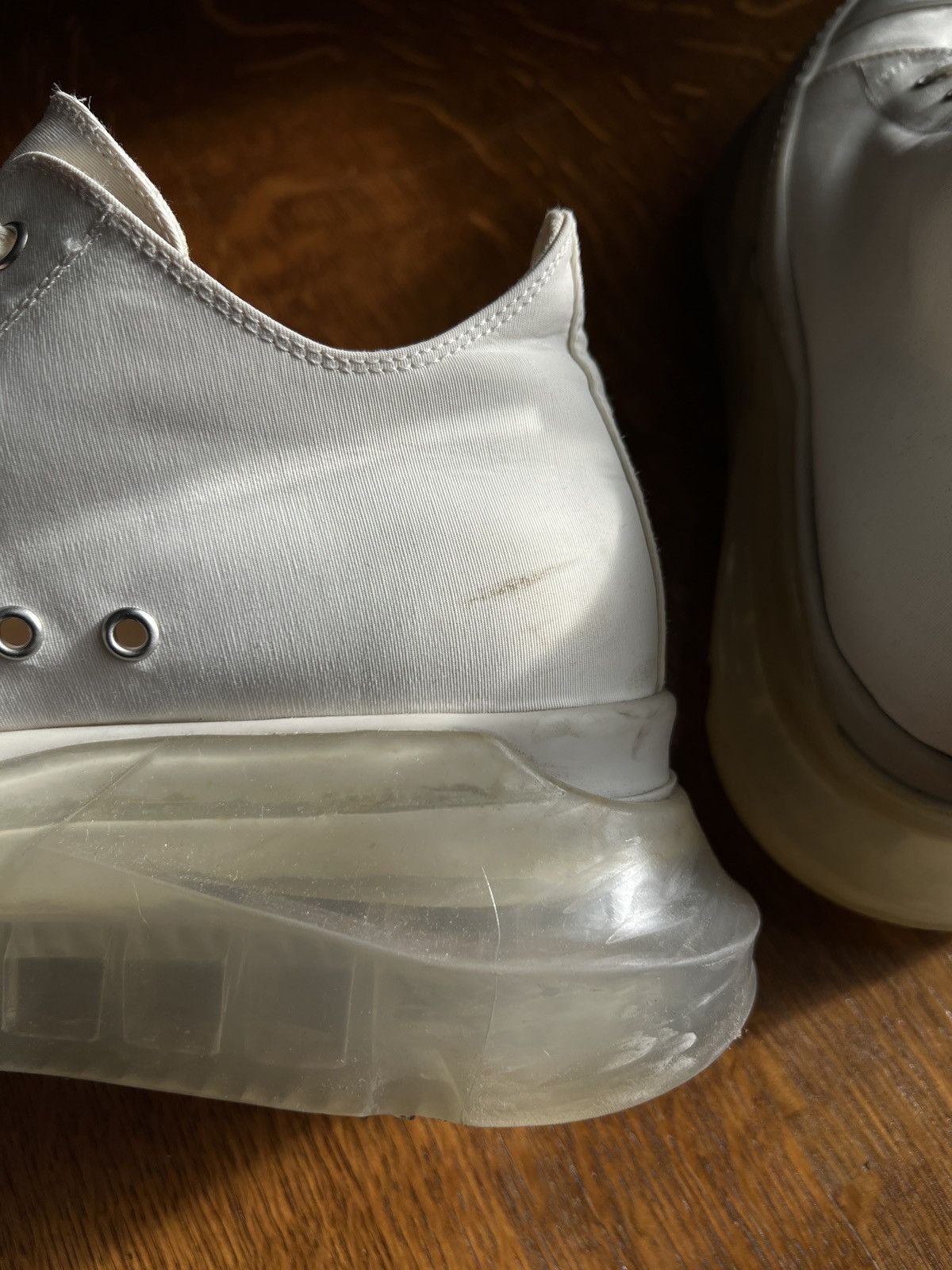 Rick Owens Drkshdw Rick Owens Abstract Ramones Grey/White Clear Sole ...