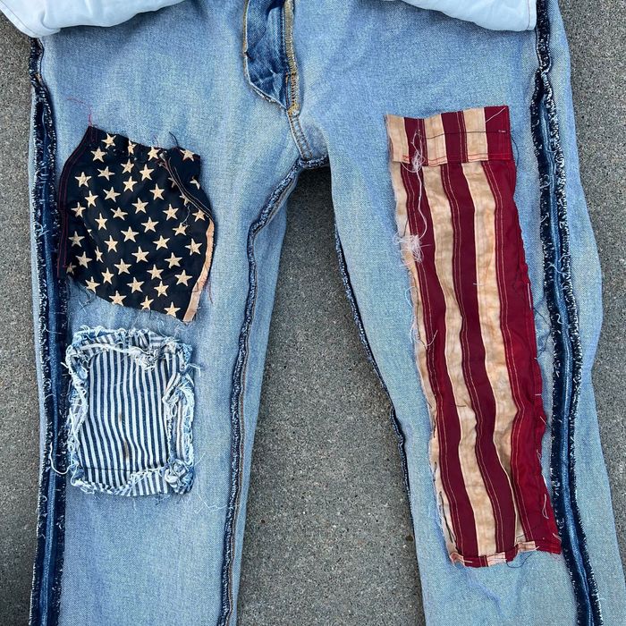 Levi's Levi's 511 Slim Jean American Flag Patch Distressed Peekaboo ...