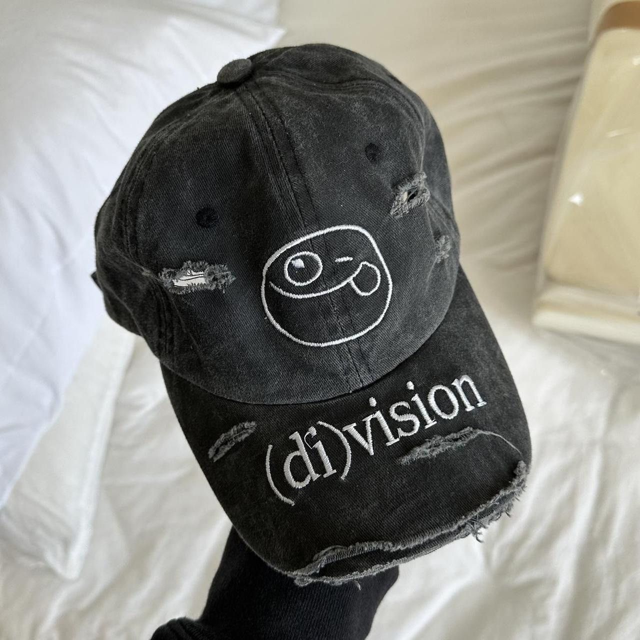 (di)vision × Streetwear (di)vision black grey faded distressed smiley ...