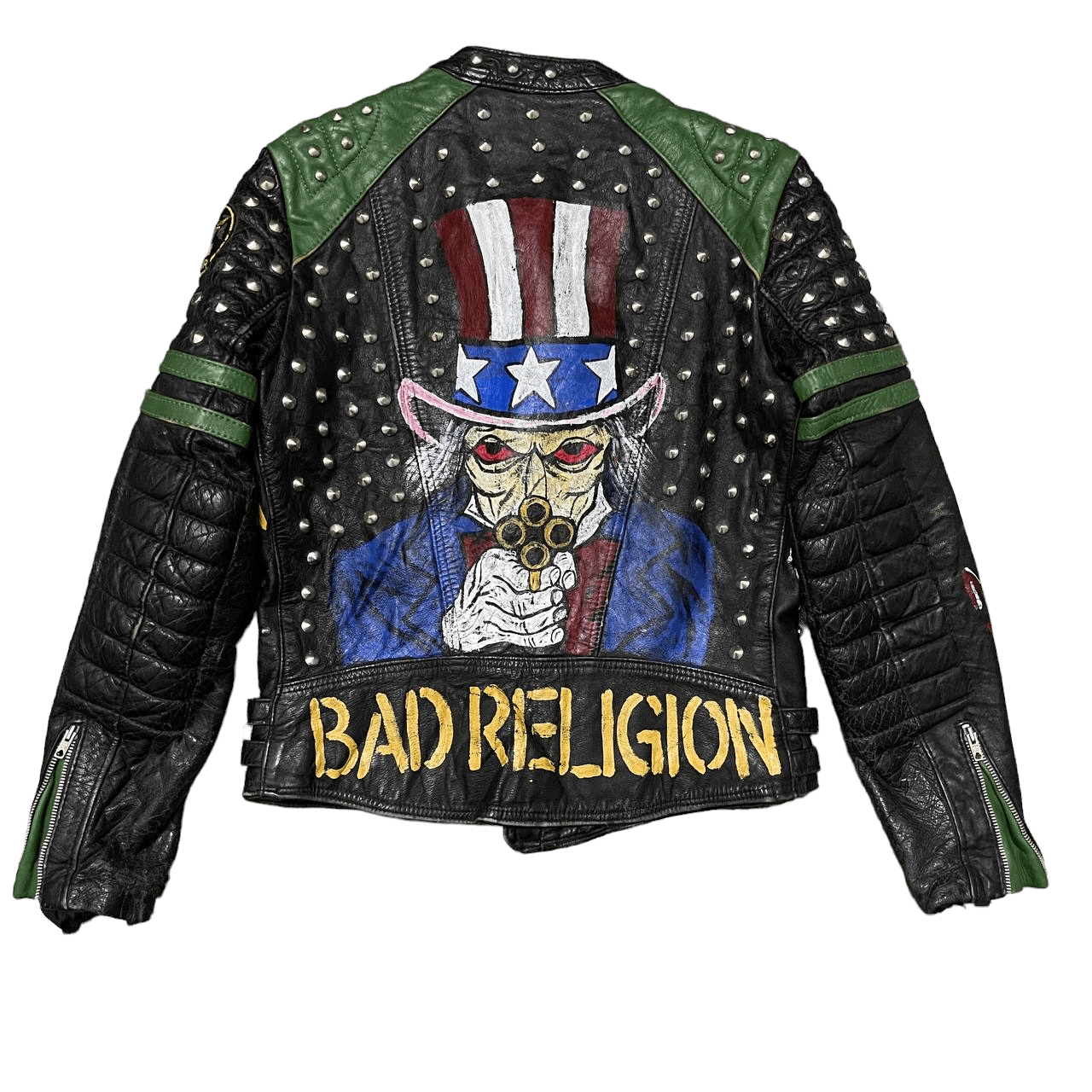 Genuine Leather Vintage 70's Nazi Punk Rock Studded Custom Leather ...