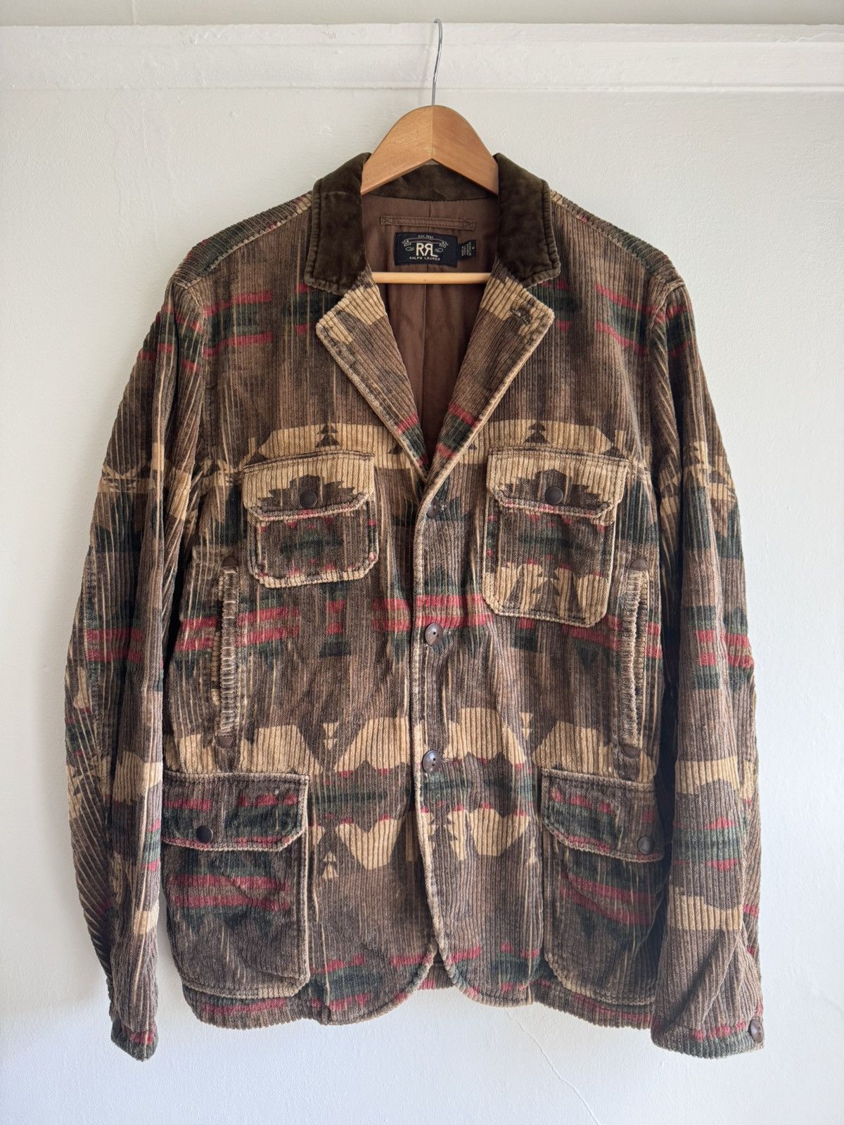 RRL Ralph Lauren RRL Corduroy Field Jacket Southwest Print | Grailed
