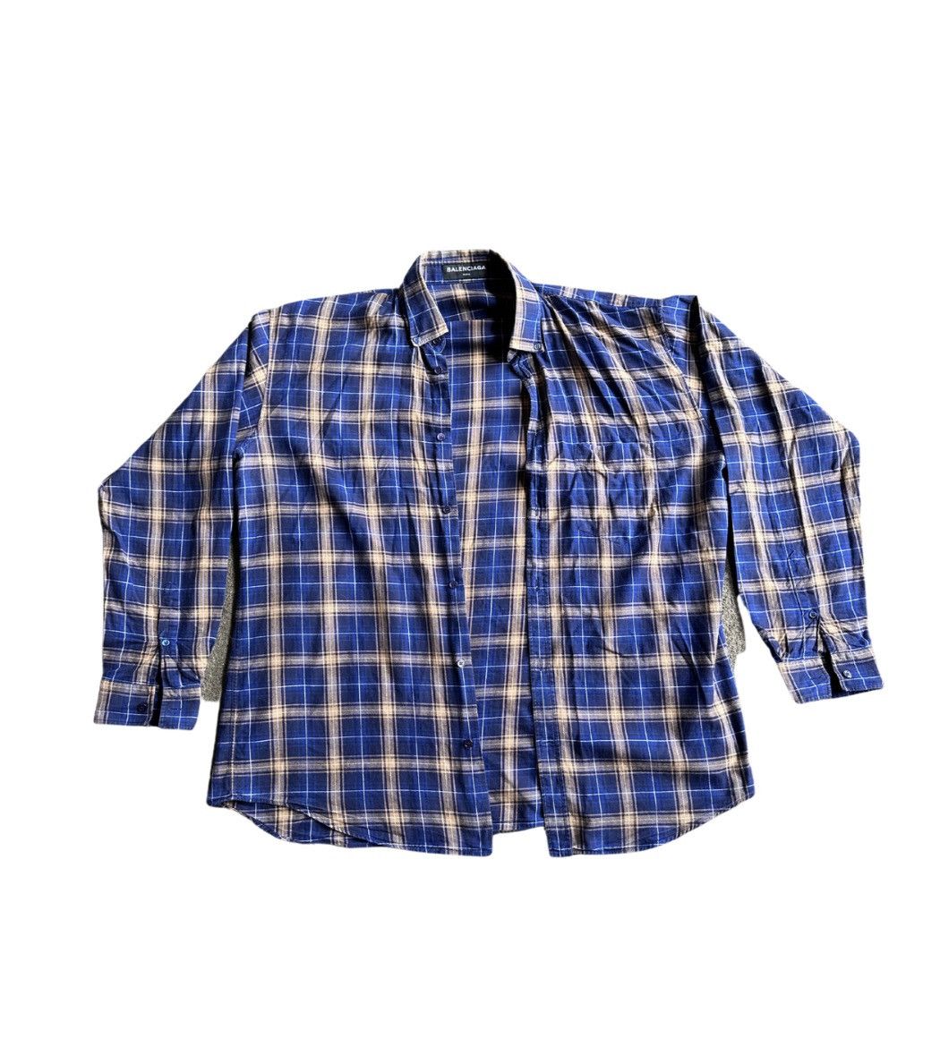 Balenciaga Balenciaga back logo flannel Shirt | Grailed