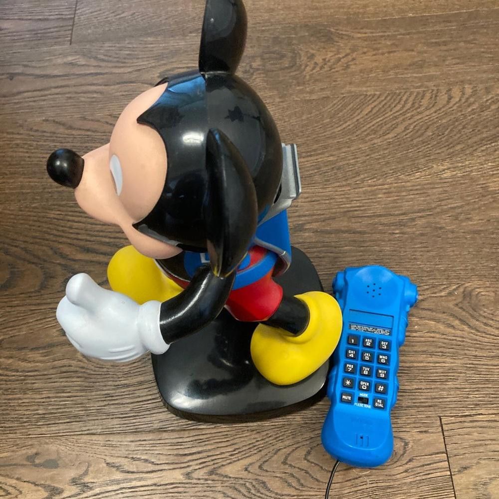 Designer Vintage MICKEY MOUSE Disney 80s Tyco Blue Backpack Telephone ...
