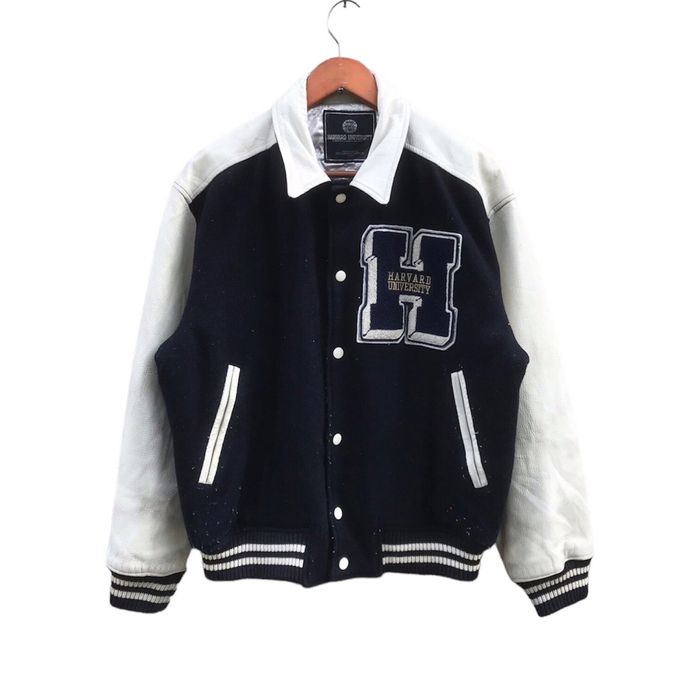 Harvard Vtg Harvard University Big Logo Letterman Varsity Jacket | Grailed