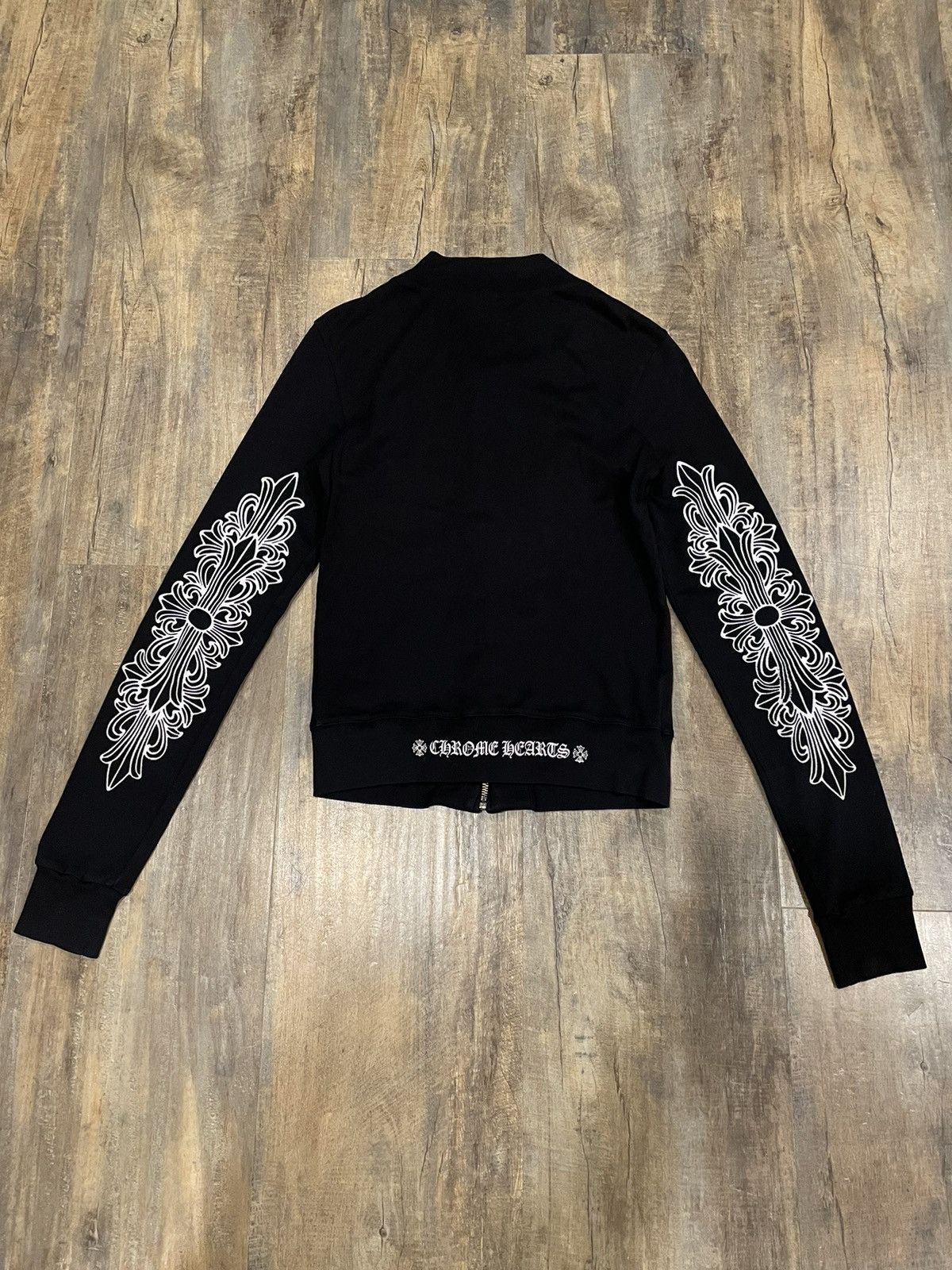 Chrome Hearts RARE Chrome Hearts Floral Cross Track Jacket Black Zip Up ...