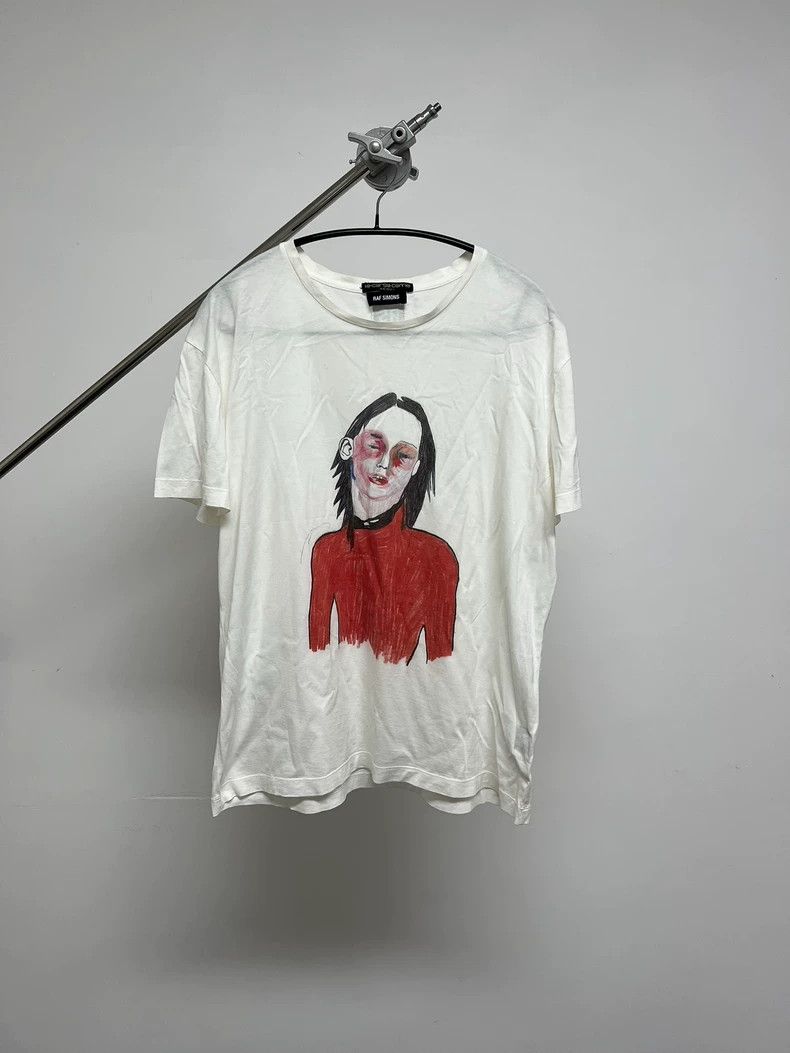 Raf Simons raf simons red boy drawing t-shirt-dmc | Grailed