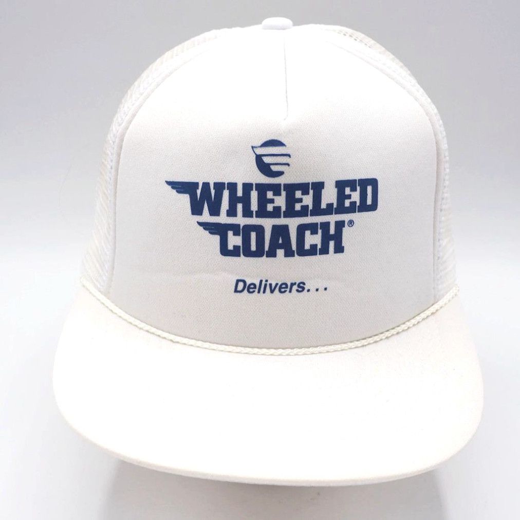 Vintage Wheeled Coach Mesh Farmer Hat Cap Classic Trucker Style ...