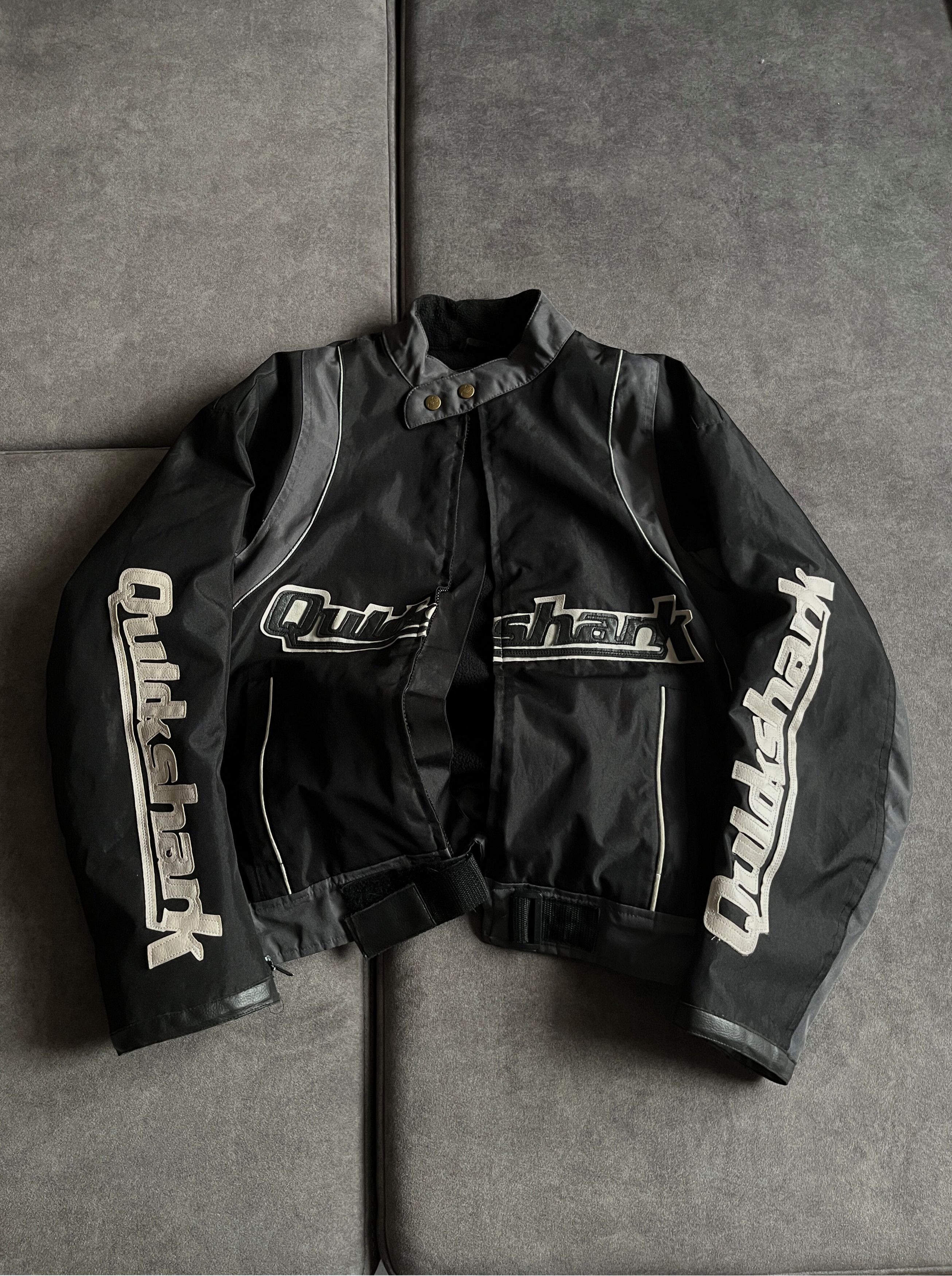 Leather Jacket × Racing × Streetwear Vintage Moto Racing Jacket Cropped ...