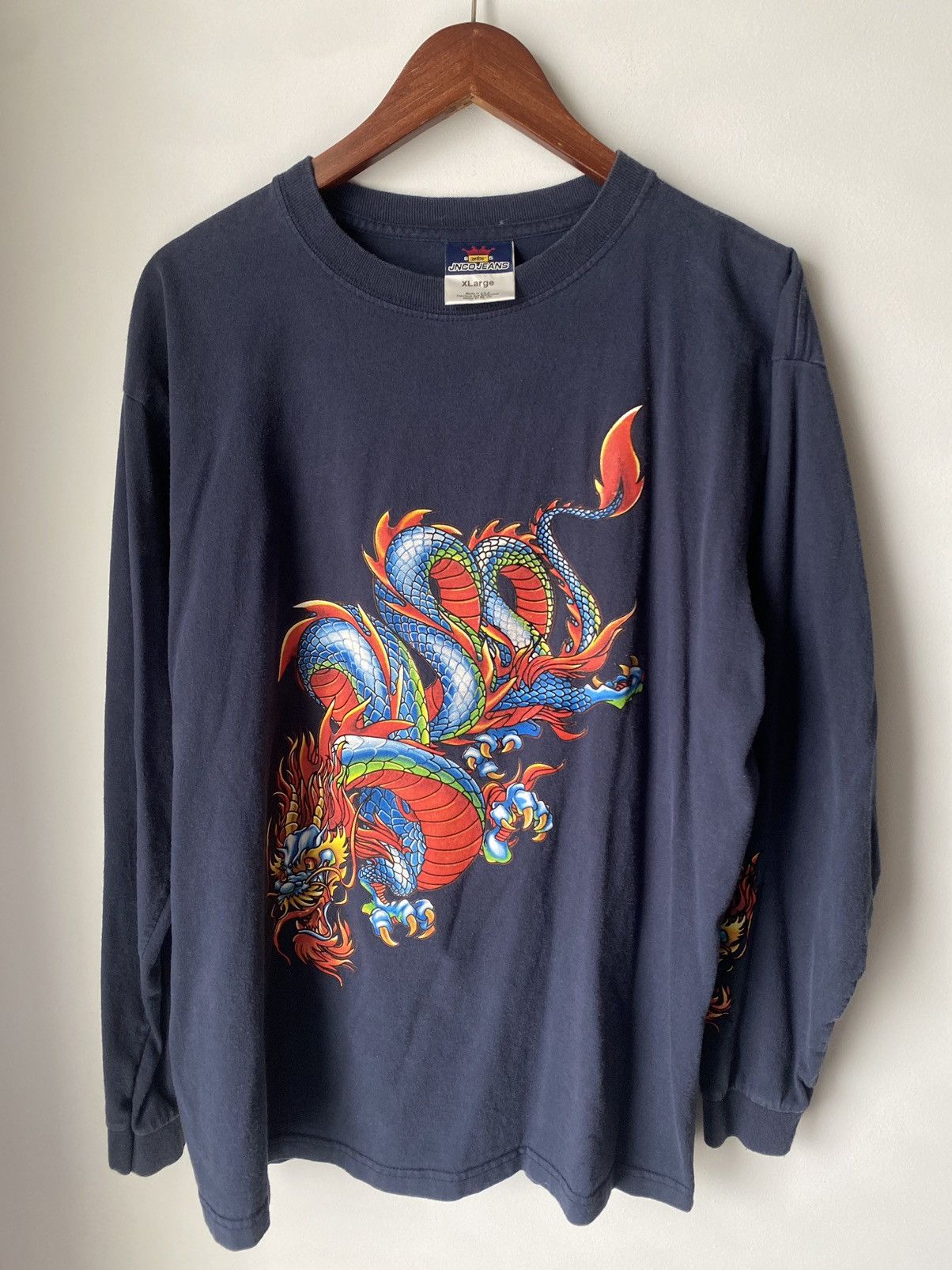 Jnco Vintage JNCO Jeans Dragon Made in USA Long Sleeve T Shirt | Grailed