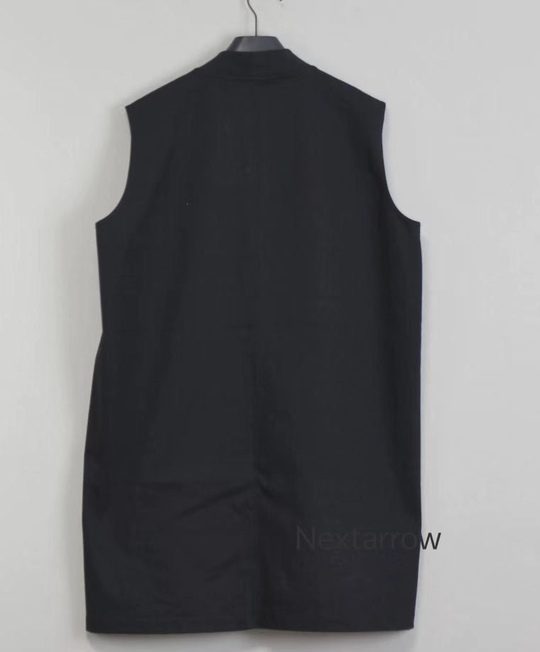 Rick Owens Rick owens main line tank top pure black cot 2408-Nextarrow ...