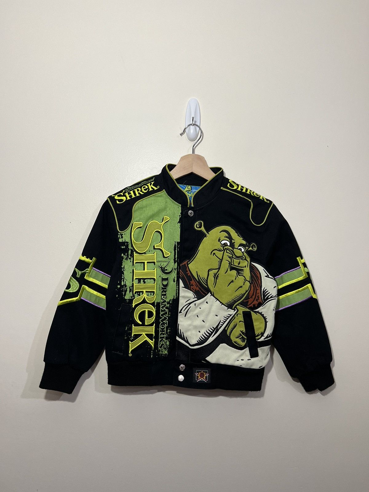 Jeff Hamilton × Vintage Vintage Shrek Racing Jacket | Grailed
