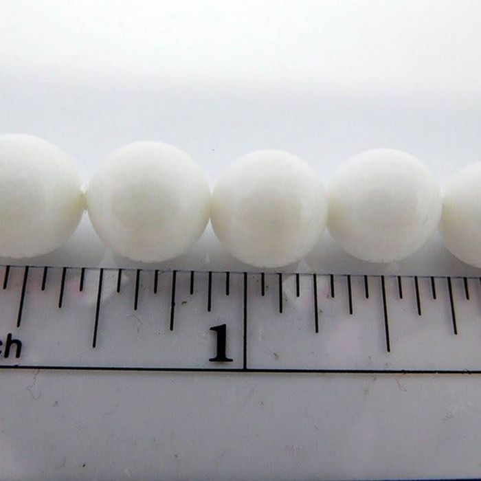 Tiffany & Co. Tiffany 10mm Bead Ball White Dolomite Gemstone Necklace ...