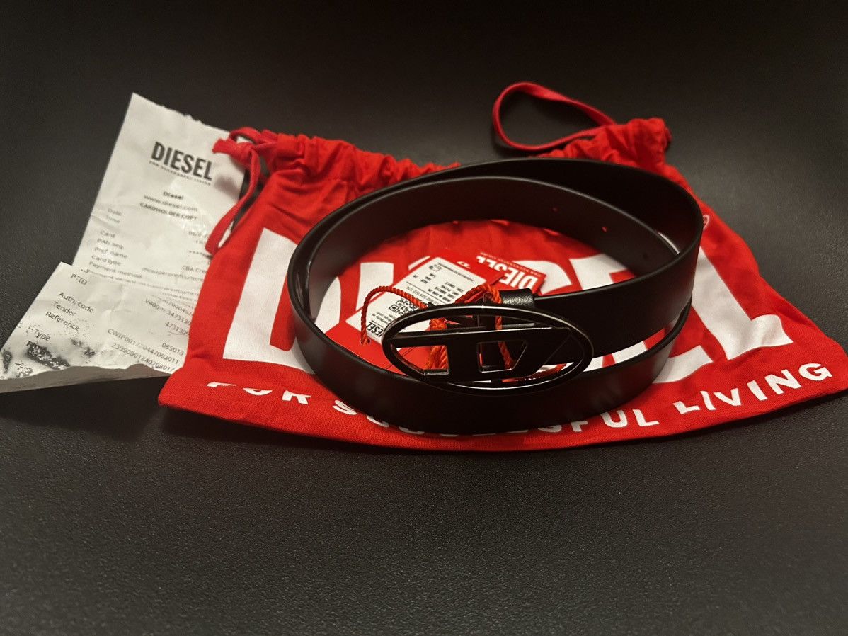 Diesel DIESEL Leather belt with Enamelled Belt Buckle | Grailed