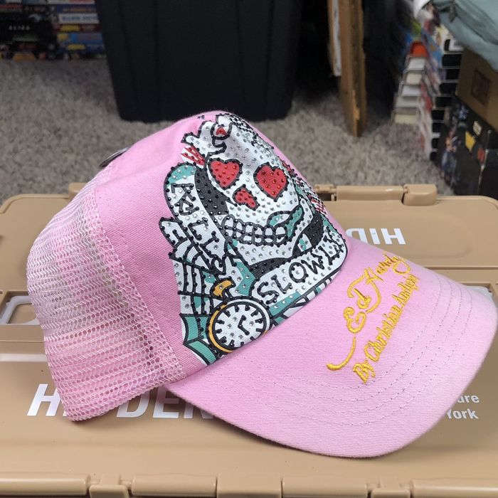 Ed Hardy Don Ed Hardy Love Kills Slowly Mesh Trucker Hat Grailed