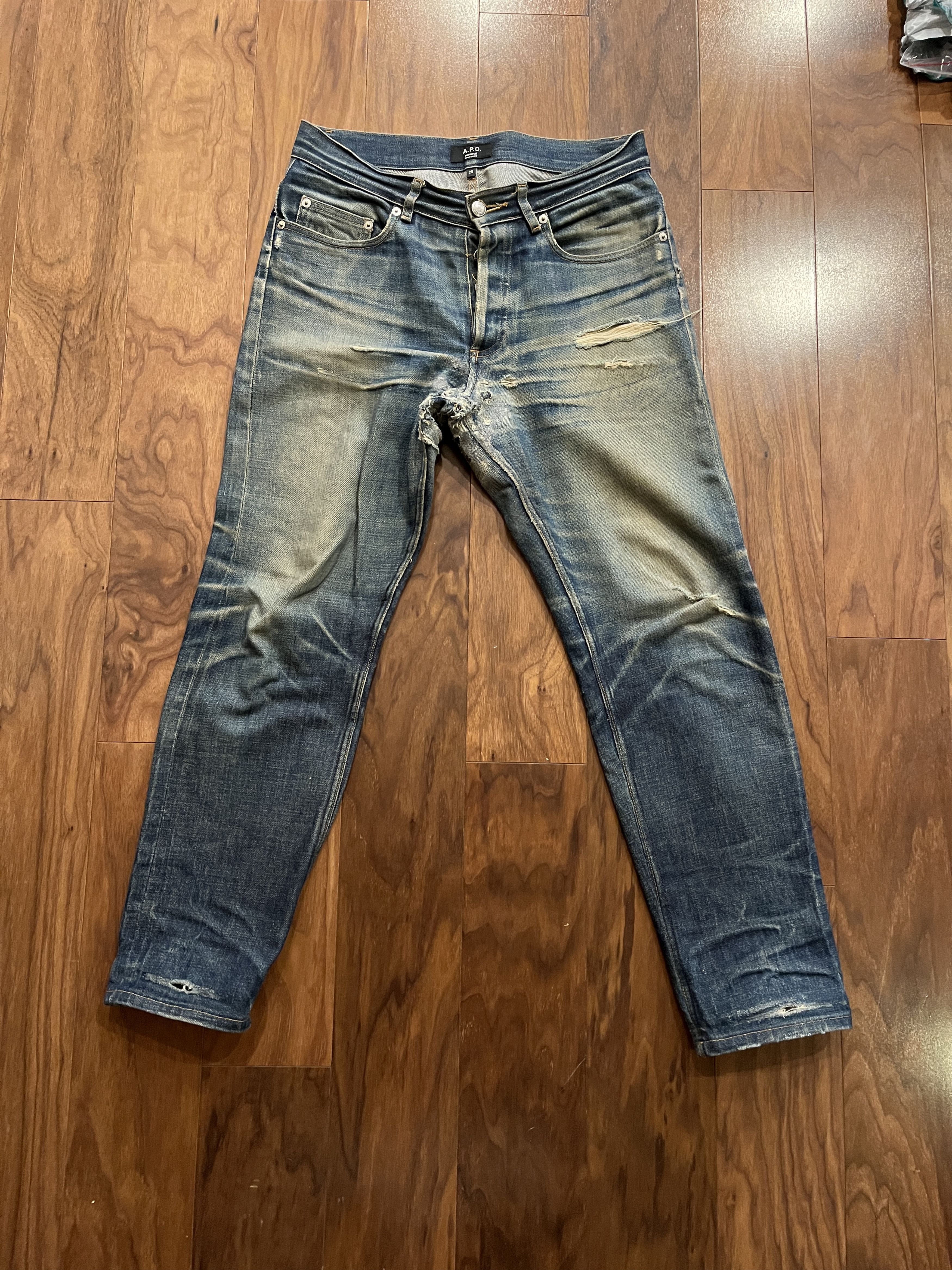 A.P.C. A.P.C. Rescue worn-in Selvedge Raw Denim Jeans | Grailed