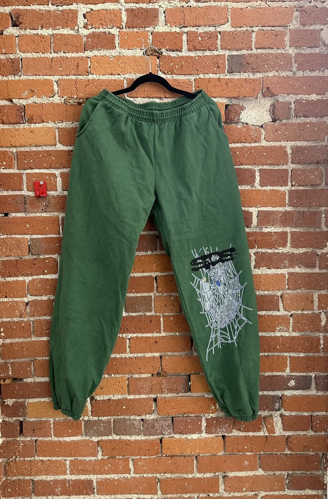 Spider Worldwide Sp5der hunter green sweatpants | Grailed