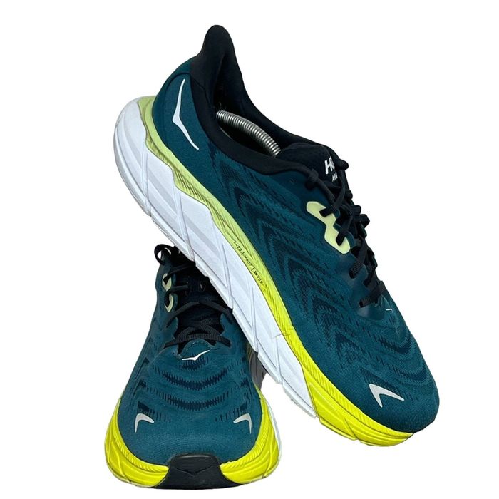 Hoka One One HOKA One ARAHI 6 Mens 13 2E WIDE Blue Green Running Shoes ...