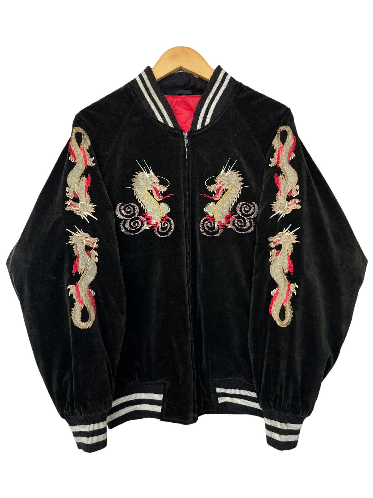 Vintage 🔥 Vintage Military Sukajan Japan Embroidered Dragon Jacket ...