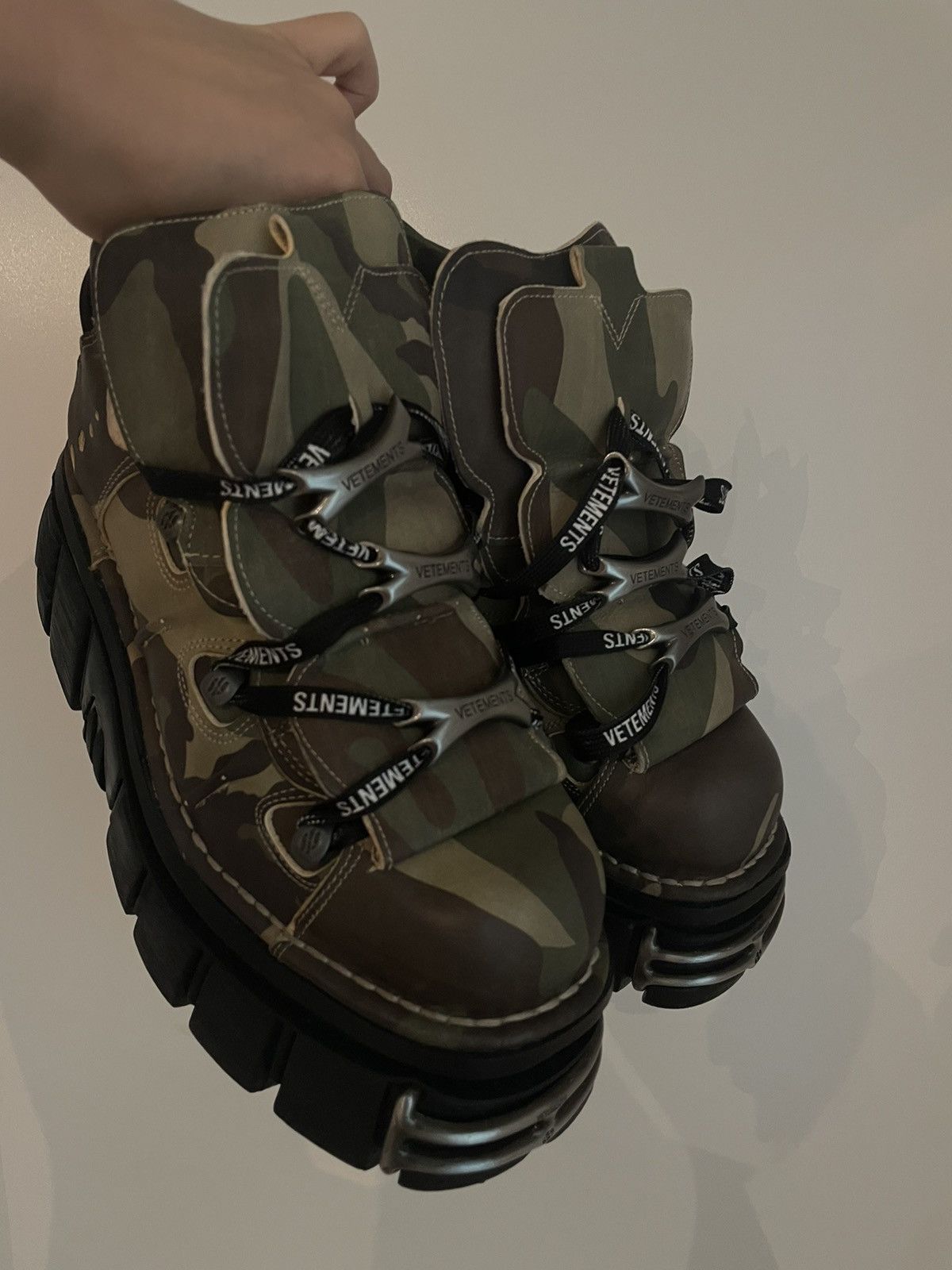Vetements VETEMENTS x New Rock Camo Platform Sneakers 11US | Grailed