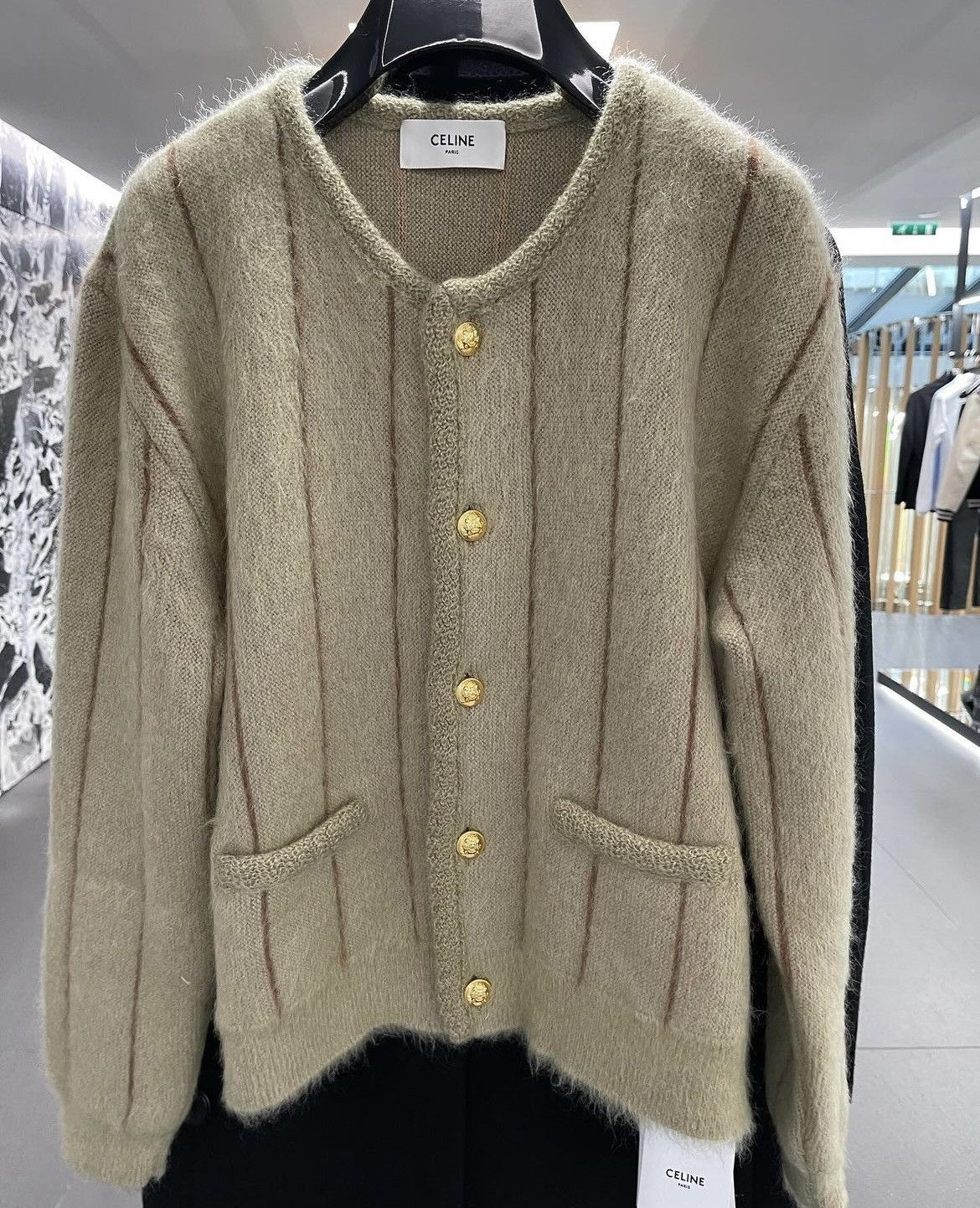 Celine SS24 THV Kurt Cobain Cardigan Jacket In Brushed Mohair | Grailed