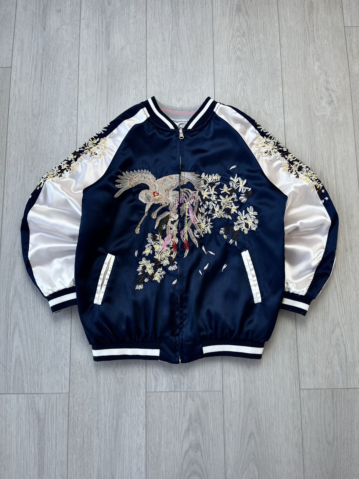 Japanese Brand Vintage Japanese Sukajan Bomber Jacket Reversible Eagle ...