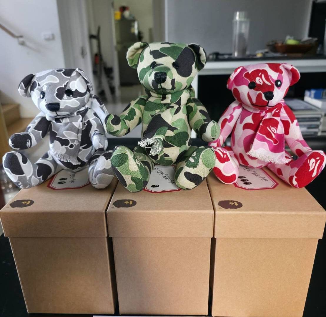 Bape A BATHING ape Bape Bear Plush dolls set for 3 | Grailed