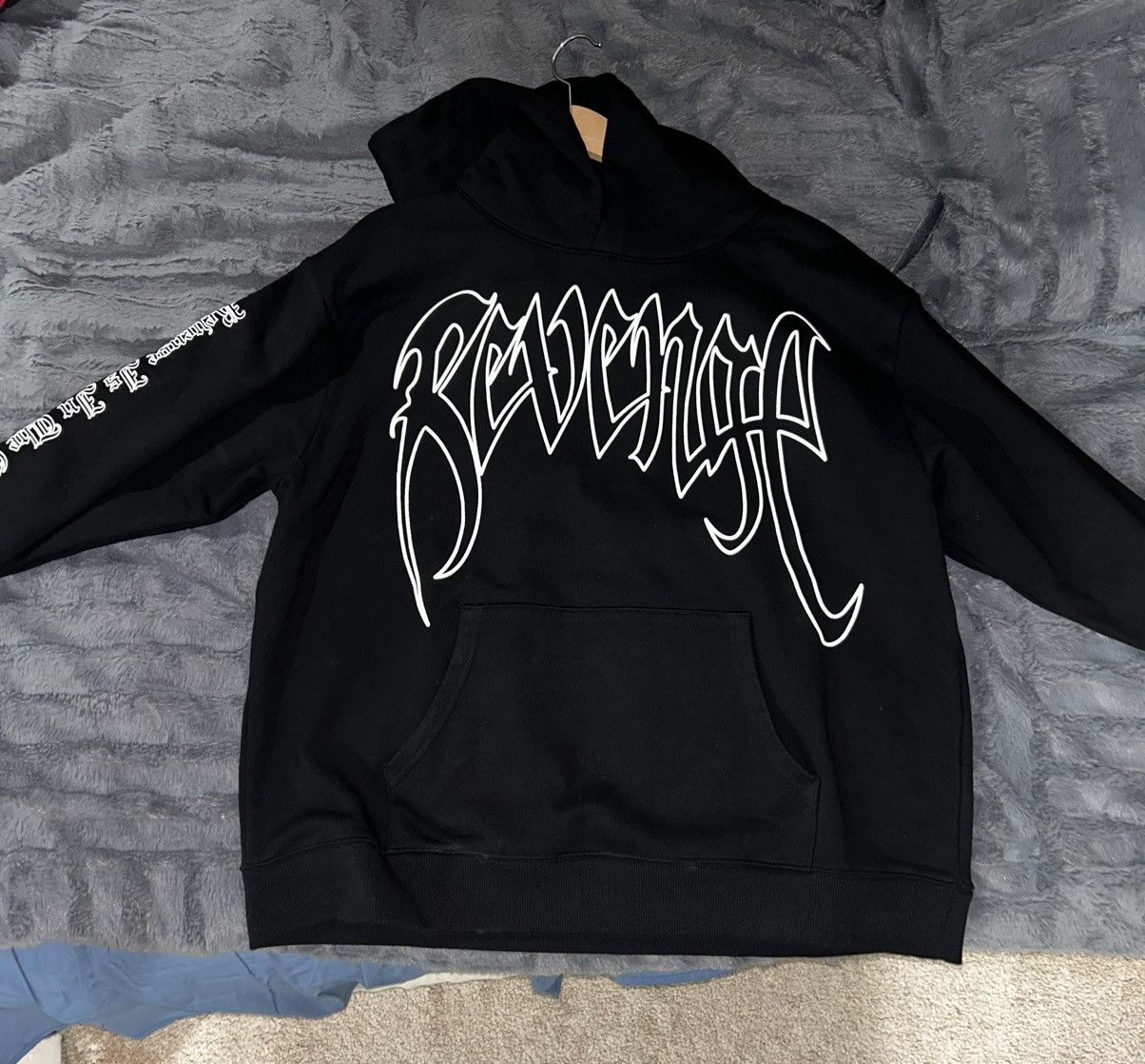 Revenge Black/Black Revenge Kill Hoodie w White outline | Grailed