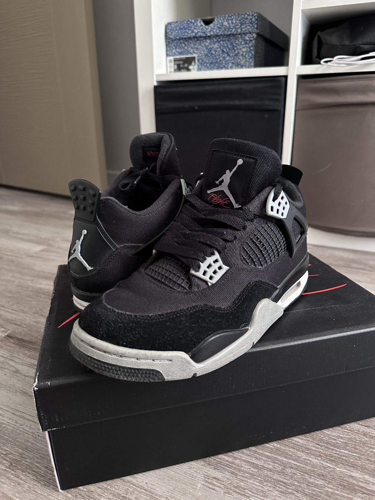 Jordan Brand × Nike Jordan 4 "Black Canvas" | Grailed