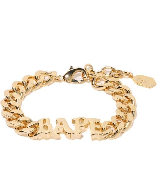 Bape A BATHING APE "BAPE" Bracelet L Gold Free Size | Grailed