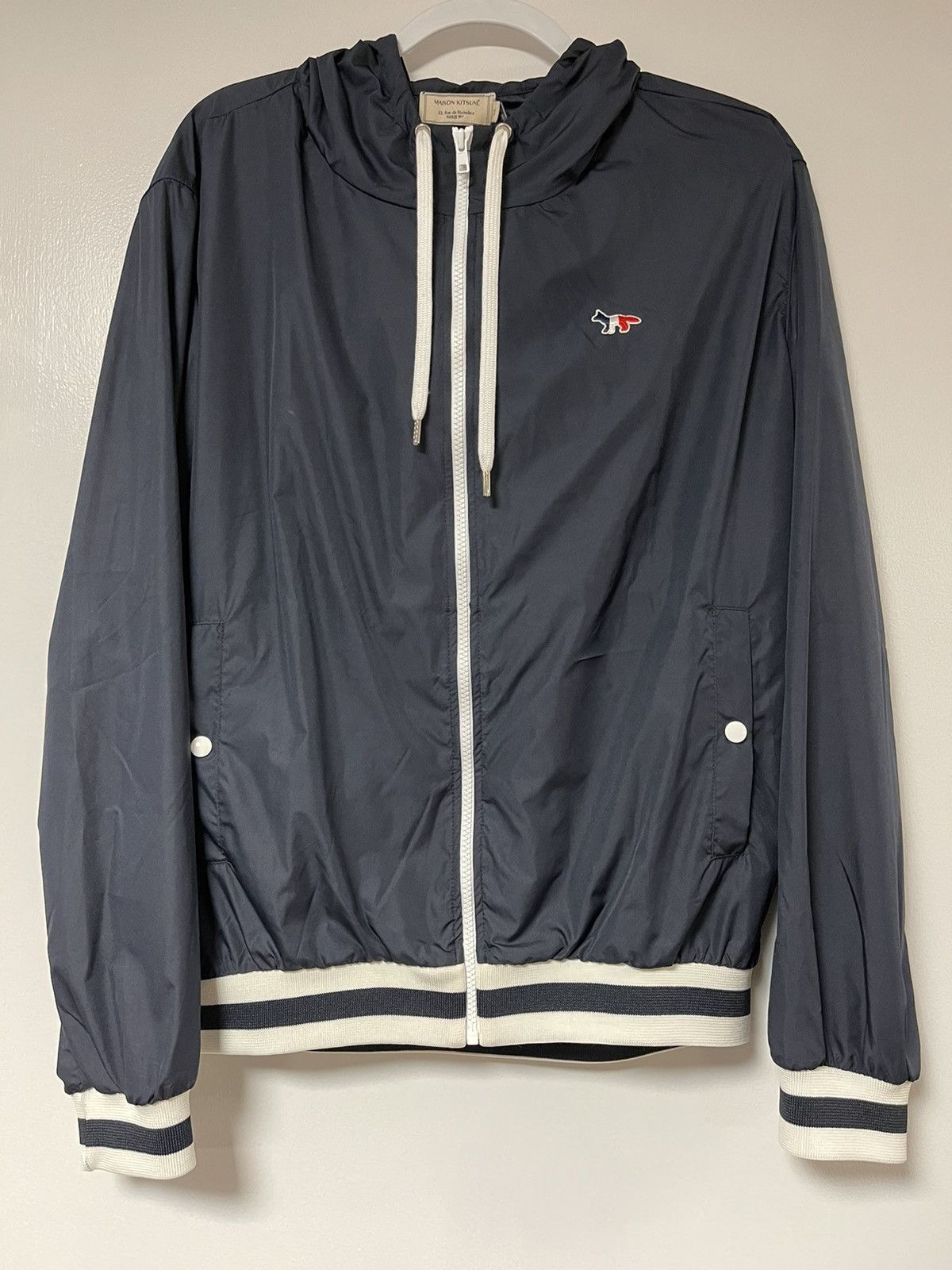 Maison Kitsune Maison Kitsune Jacket Hooded Windbreaker Jacket | Grailed