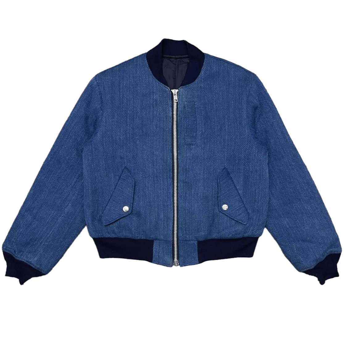 Bomber Jacket × Indigo × Japanese Brand Vintage Japanese Indigo Bomber ...