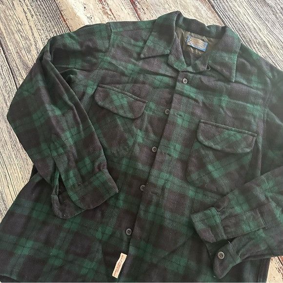 Pendleton Pendleton Authentic Black Watch Tartan Plaid 100% Wool Butt ...