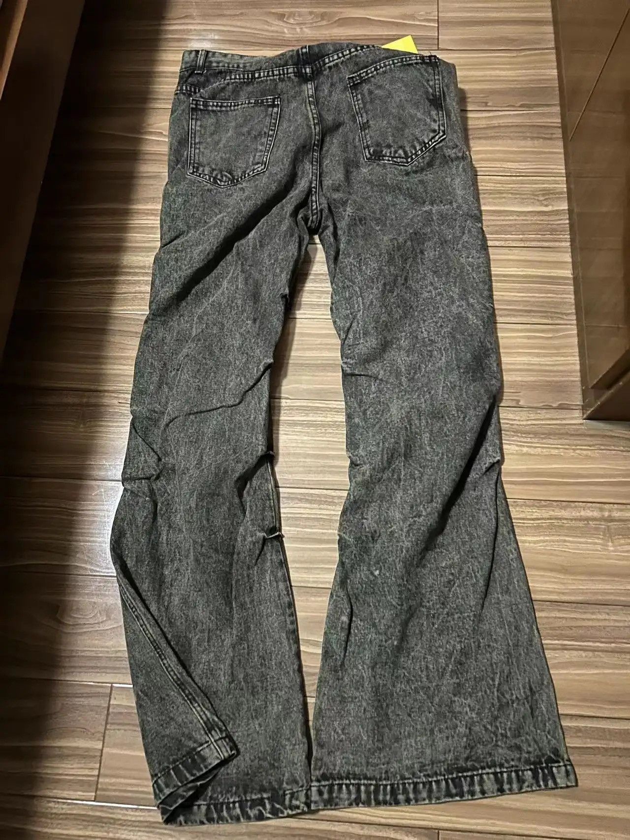 Designer Black washed Distressed jeans Opium style | Grailed