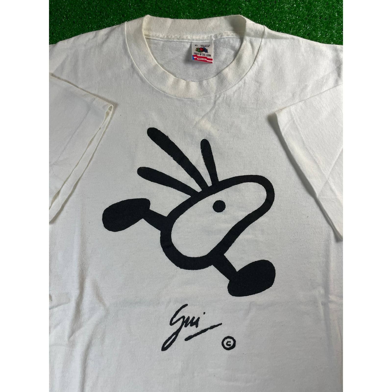 Vintage Vintage 90s Gui Lessin Art XL Shirt USA Made Haring Esq | Grailed