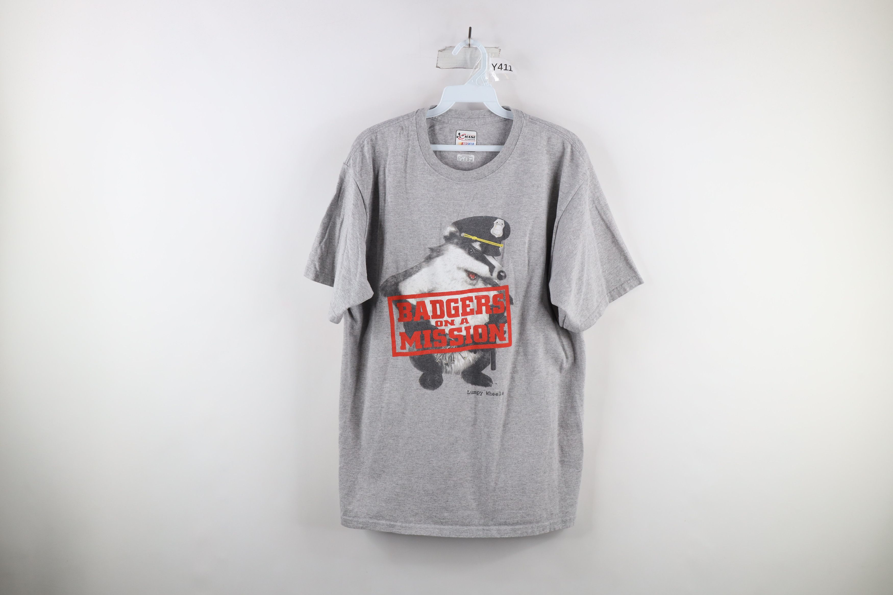 Vintage Vintage Nascar Spell Out Lumpy Wheels Badger Racing T-Shirt ...