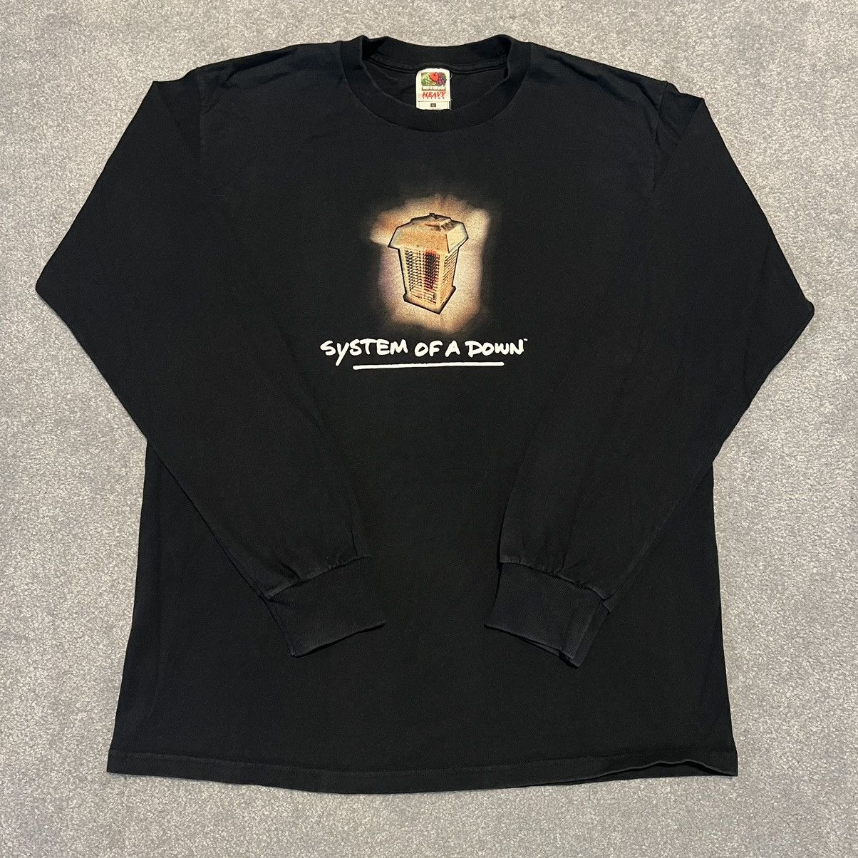 Band Tees Vintage 2000s System of a Down Bug Zapper Longsleeve T Shirt ...
