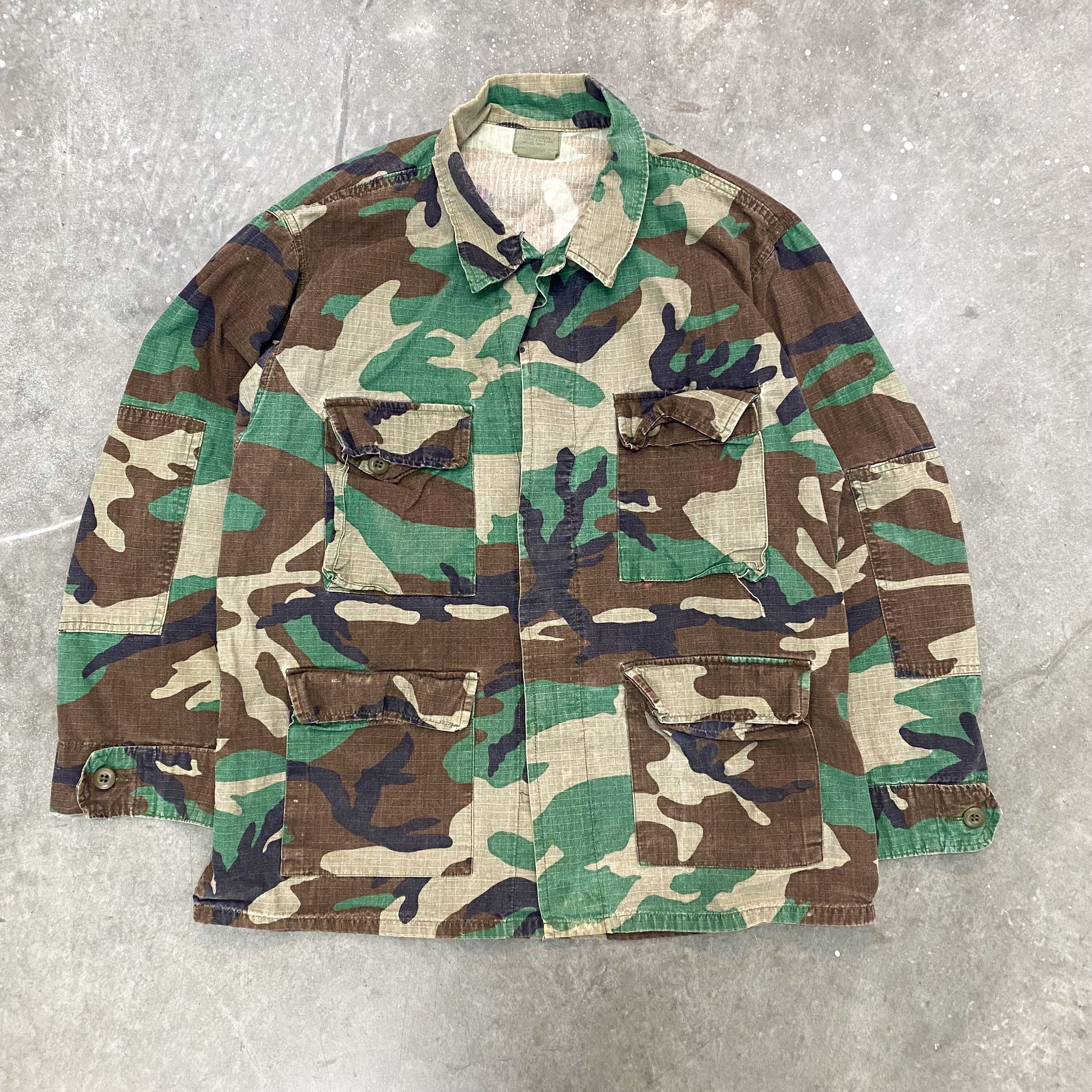 Camo × Military × Vintage VTG Army Military Field Overshirt Lightweight ...