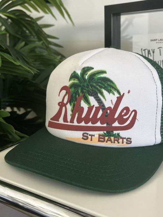 Rhude RHUDE “PALM TREE ST BARTS” HAT | Grailed