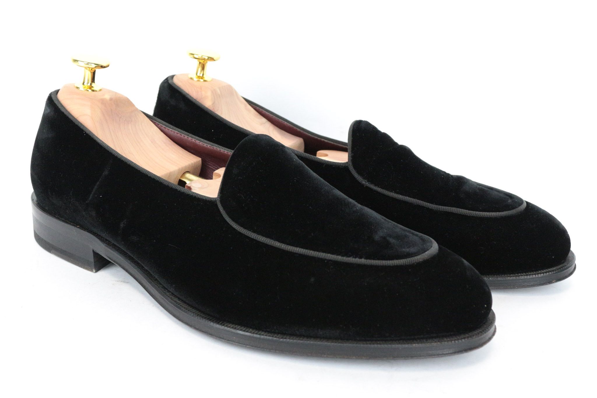 Suitsupply EU40 Black Cotton Velvet Tuxedo Formal Loafers Shoes 68037 ...