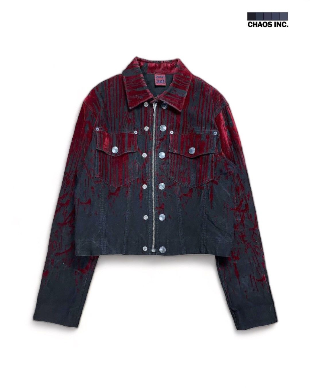 Jean Paul Gaultier Jean Paul Gaultier - AW98 Velvet Blood Drip Trucker ...