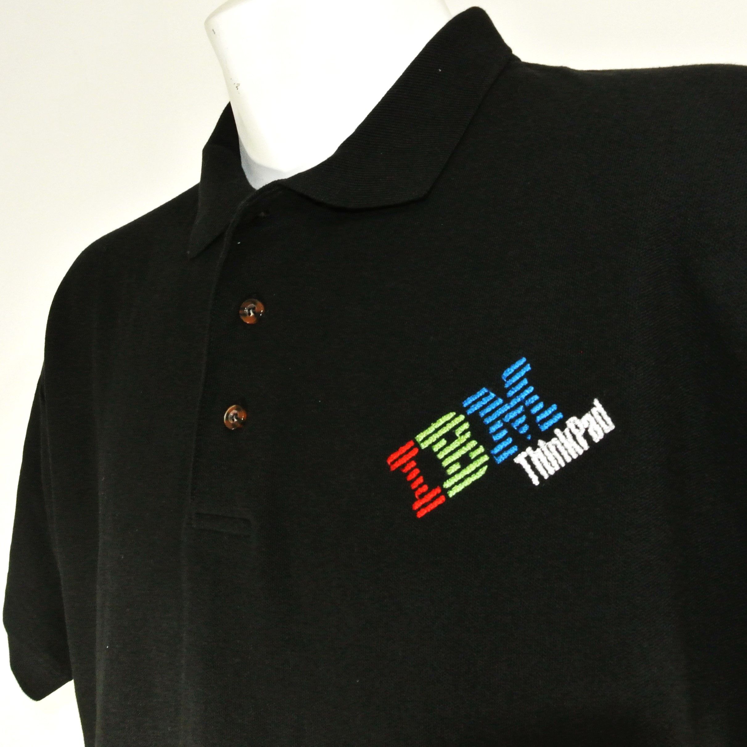 Other IBM ThinkPad Vintage Employee Uniform Black Polo Shirt | Grailed