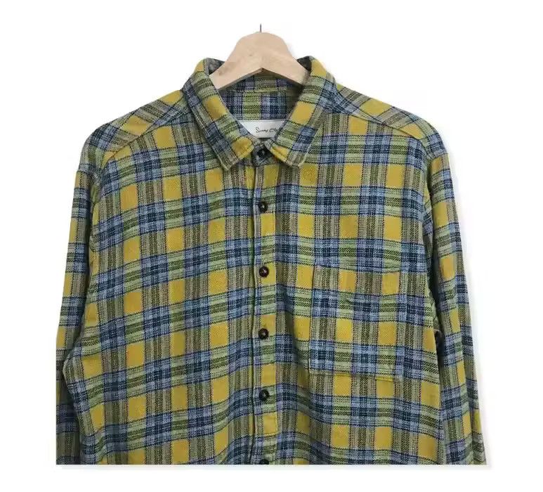 Flannel × Japanese Brand × Streetwear Japanese Brand Sunny Clouds Plaid ...