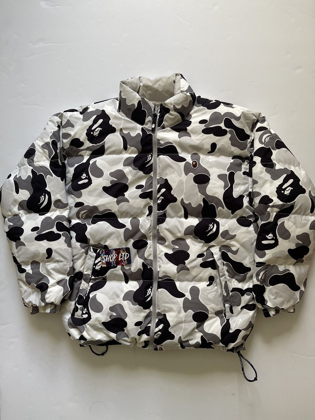 Bape A Bathing Ape White Camo Puffer Jacket | Grailed