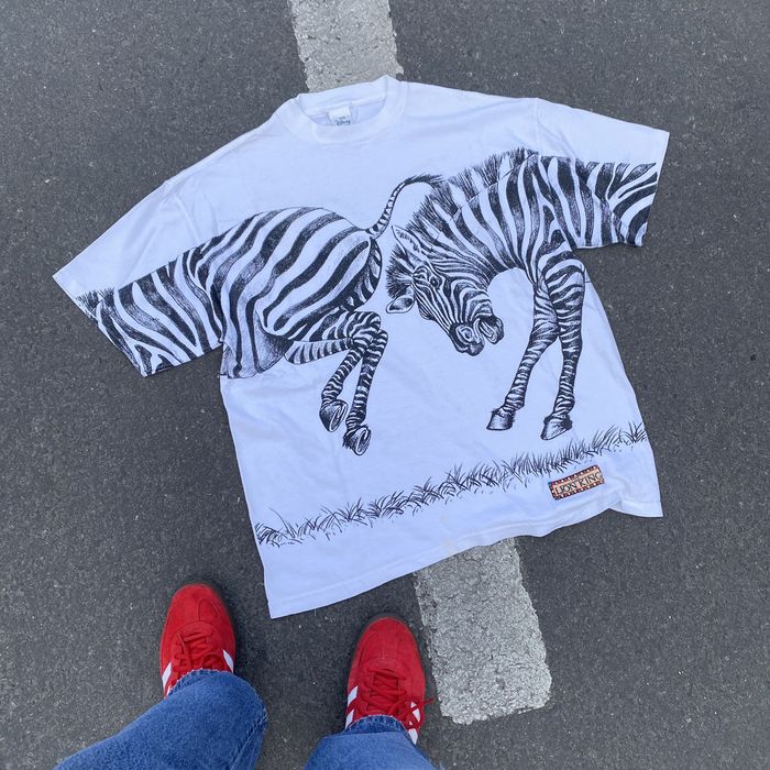 Vintage Rare Vintage The Lion King Zebra AOP shirt | Grailed